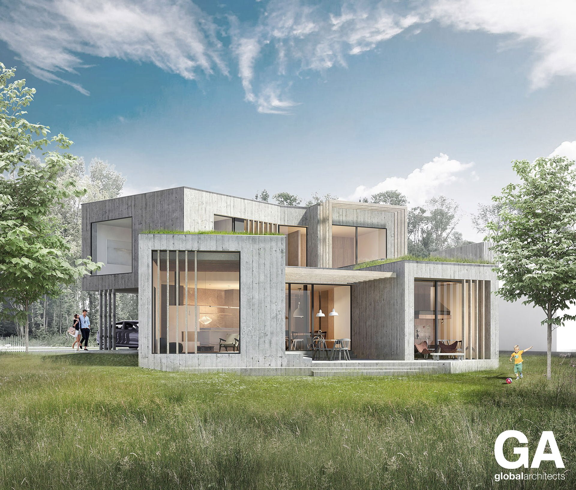 villa aan de kreek Almere - Global Architects architectenbureau